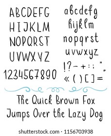 Hand Drawn Black Marker Set Alphabet Stock Vector (Royalty Free ...