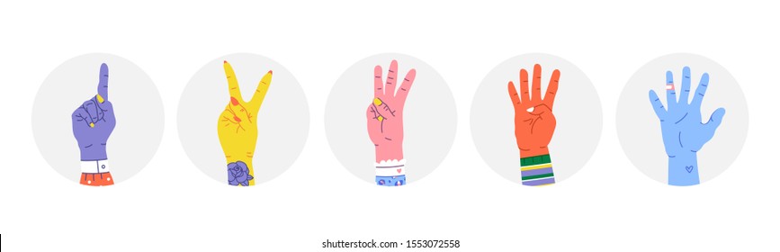 39,553 Cartoon hands numbers Stock Illustrations, Images & Vectors ...