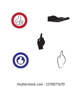 Set Hand Wave Logo Template Vector Stock Vector (Royalty Free ...