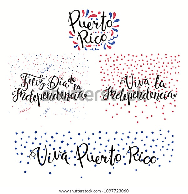 Set Hand Written Calligraphic Spanish Lettering Stock Vector (Royalty ...