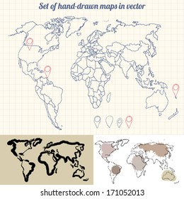 22,809 Hand drawn world map Images, Stock Photos & Vectors | Shutterstock