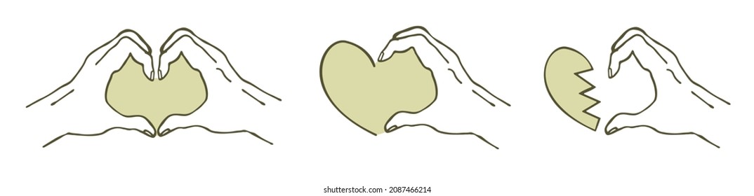 2,157 Hands half heart Stock Illustrations, Images & Vectors | Shutterstock