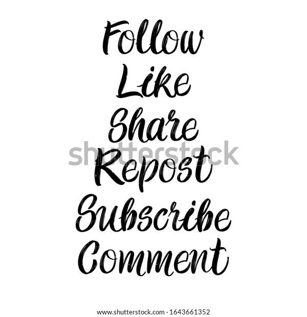 Set Handwritten Web Slang Text Social Stock Vector (Royalty Free ...