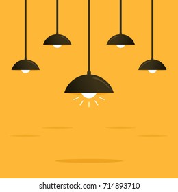 Set Hanging Lamp Vector Illustration Stock Vector (Royalty Free) 714893710