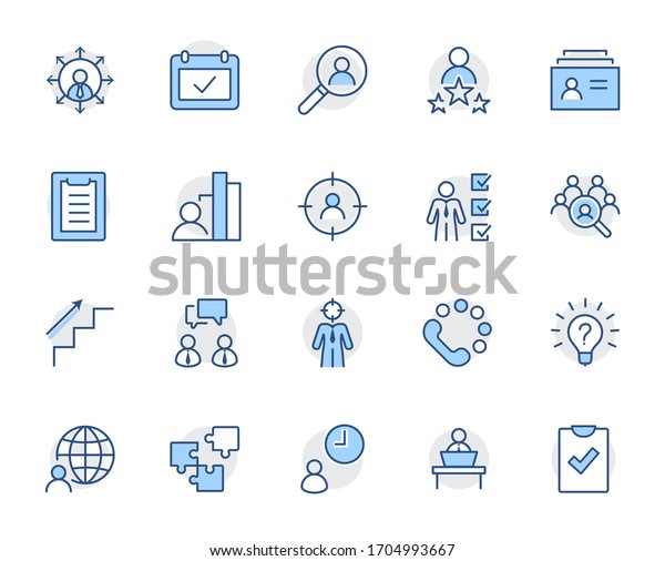 Set of Head Hunting Related Vector Line Icons. Contains such Icons as ...
