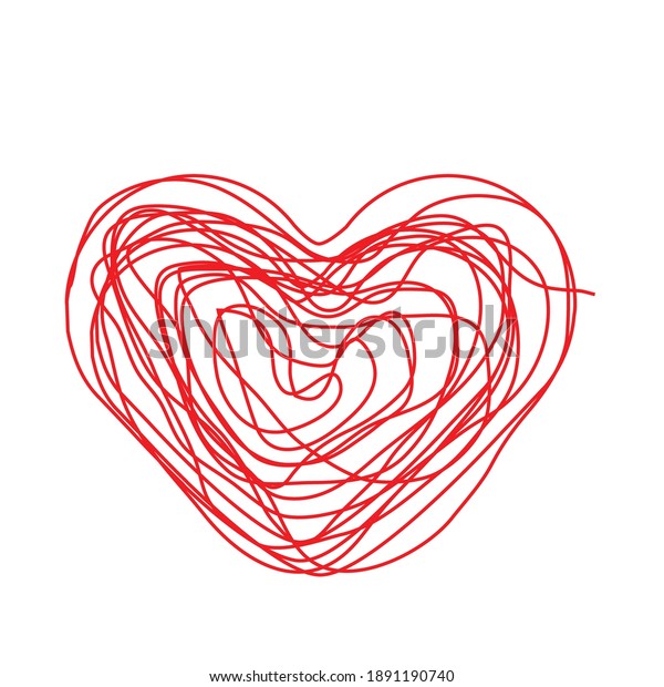 Set Hearts One Line Shapes Your Stock Vector (Royalty Free) 1891190740 ...