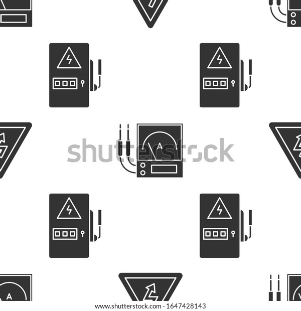 Set High Voltage Sign Ampere Meter Stock Vector (Royalty Free ...