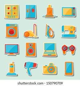 Set Home Appliances Electronics Icons Stock Vector (Royalty Free) 150790634 Set Home Appliances Electronics Icons Stock Vector (Royalty Free) 150790634
