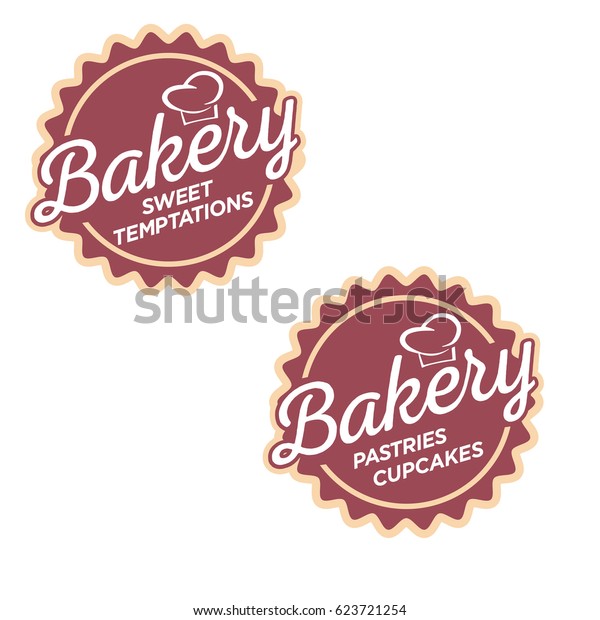 Set Home Bakery Logo Stickers Labels Stock Vector (Royalty Free ...