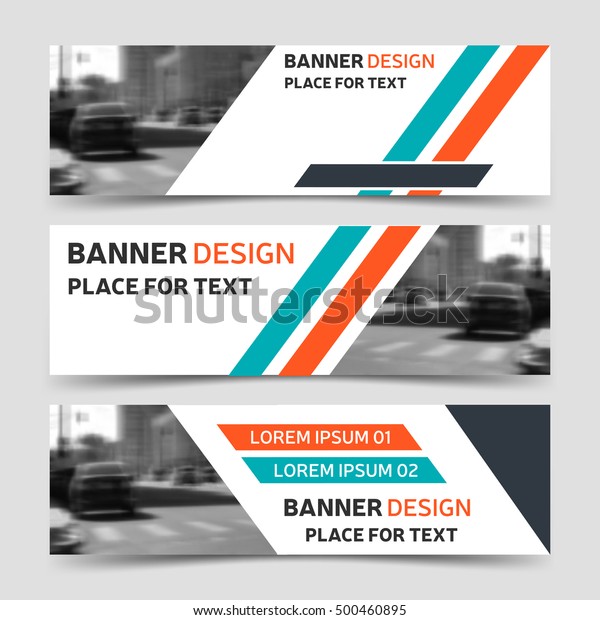 Set Horizontal Business Banner Templates Vector: vetor stock (livre de ...