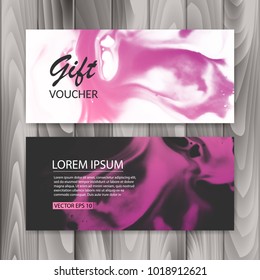 Set Horizontal Gift Cards Ink Background Stock Vector (Royalty Free ...