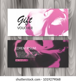 Set Horizontal Gift Cards Ink Background Stock Vector (Royalty Free ...