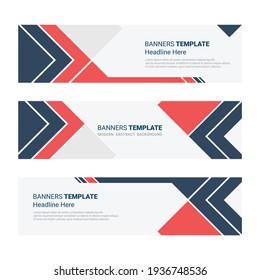 Conjunto de diseños horizontales de banners: vector de stock (libre de ...