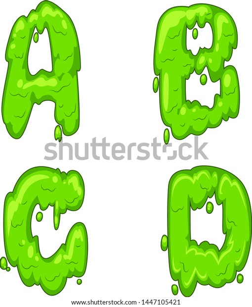 Set Horror Font Decoration Disgusting Fonts Stock Vector (Royalty Free ...
