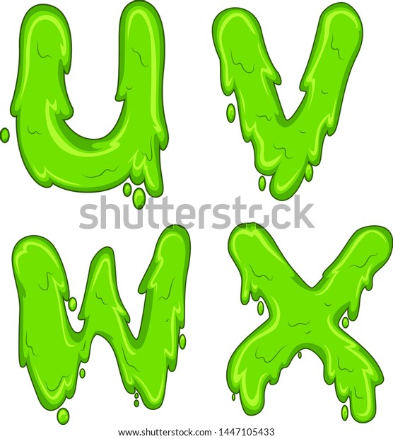 Set Horror Font Decoration Disgusting Fonts Stock Vector (Royalty Free ...