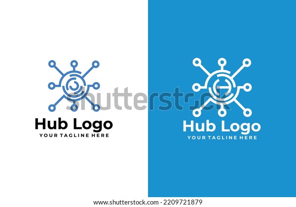Set Hub Logo Vector Design Template Stock Vector (Royalty Free ...