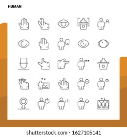 Set Human Line Icon Set 25 Stock Vector (Royalty Free) 1627105141 ...