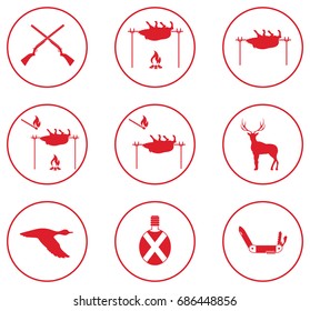 Set Hunting Icons Vector Illustration Stock Vector (Royalty Free ...