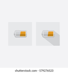 Set Icon Battery Half Charged Stock Vector (Royalty Free) 579276523 ...
