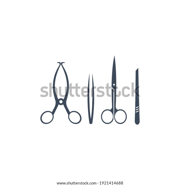 Set Icon Symbol Surgical Tool Surgery Stock Vector (Royalty Free ...