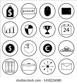 Set Icons Business Vector Collection Isolated Stock Vector (Royalty ...