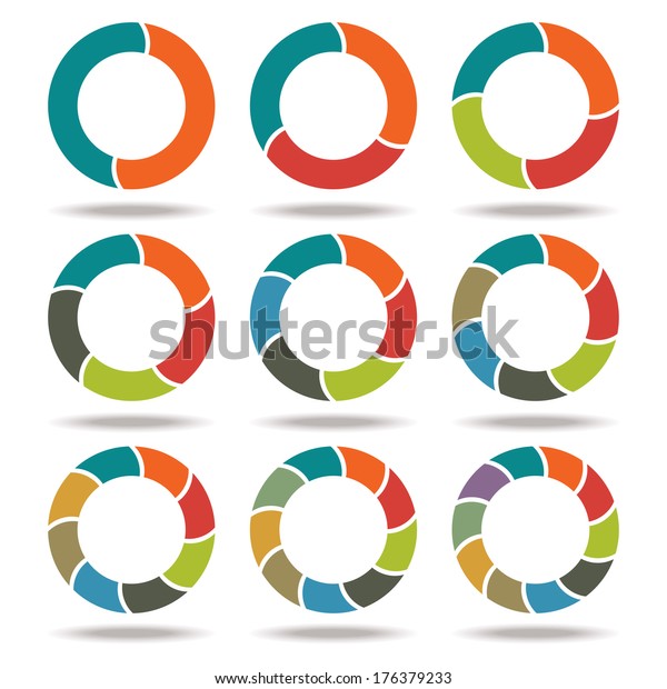 Set Icons Circle Arrows Cyclical Process Stock Vector (Royalty Free ...