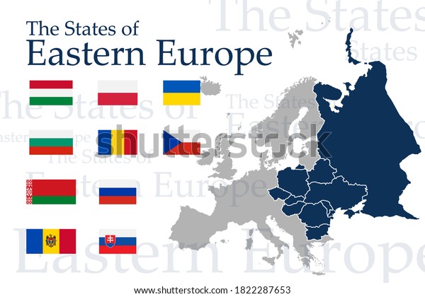 Set Icons Flags Eastern Europe Vector Stock Vector (Royalty Free ...