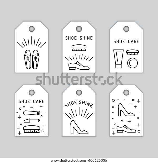 Set Icons Items Shoe Care Elements Stock Vector (Royalty Free) 400625035