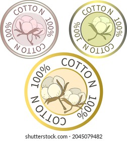 Set Icons Labels Cotton Vector Image Stock Vector (Royalty Free ...