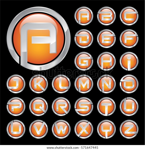 Set Icons Logo Initials Alphabet Letters Stock Vector (Royalty Free ...