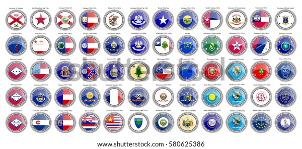 Set Icons States Usa Flags Vector: Vector có sẵn (miễn phí bản quyền ...