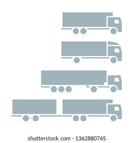 Set Icons Trucks Stock Vector (Royalty Free) 1362880745 | Shutterstock