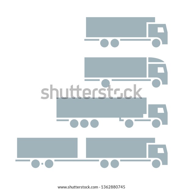 Set Icons Trucks Stock Vector (Royalty Free) 1362880745 | Shutterstock