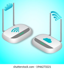 Set Icons Wireless Communicationsdevice Wireless Connectionmodern Stock ...