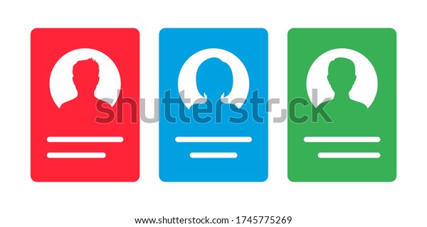 Set Id Badge Icons Identification Card Stock Vector (Royalty Free ...