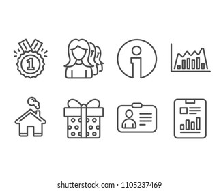 Set Id Card Infographic Graph Gift Stock Vector (Royalty Free ...