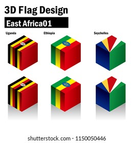 Set Illustrations Cubical National Flag Cube Stock Vector (Royalty Free ...