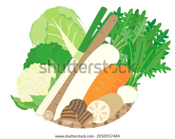Set Illustrations Winter Vegetables Stock Vector (Royalty Free ...