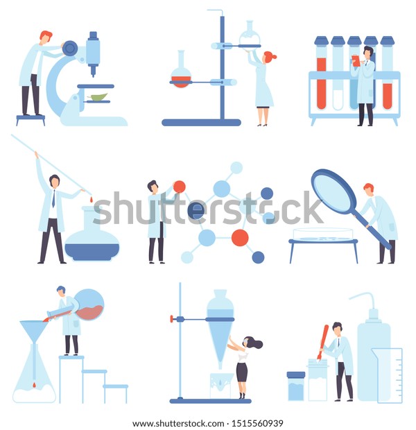 Set Images Laboratory Devices Vector Illustration Stock Vector (Royalty ...