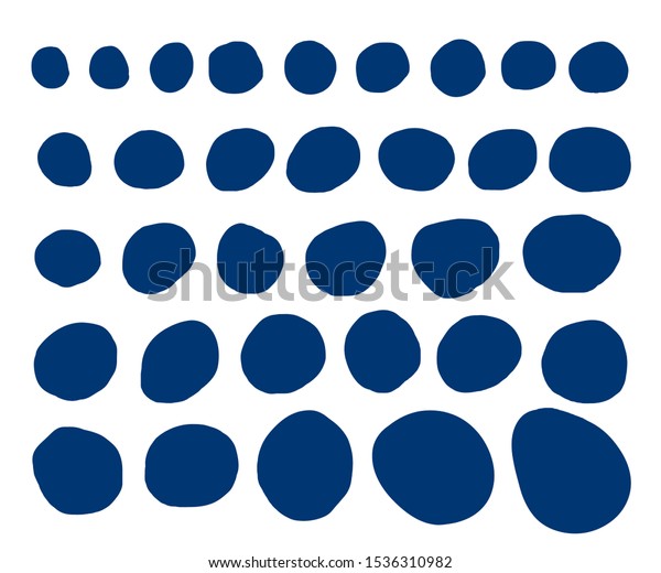 Set Imperfect Doodle Circle Shapes Stock Vector (Royalty Free ...