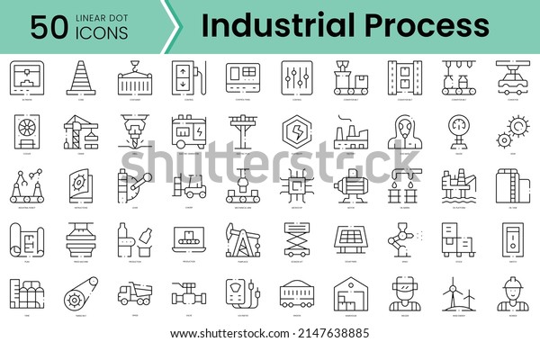 Set Industrial Process Icons Line Art: เวกเตอร์สต็อก (ปลอดค่าลิขสิทธิ์ ...