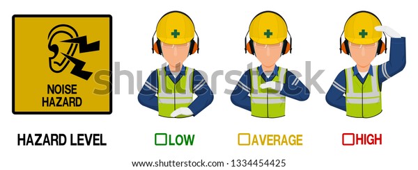 Set Industrial Worker Hearing Protective Equipment Stock Vector ...