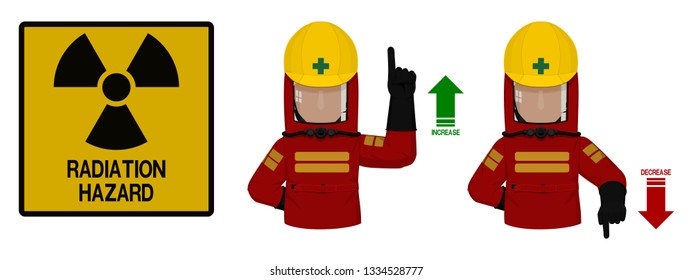 Set Industrial Worker Radiation Protective Suit Stock Vector (Royalty ...