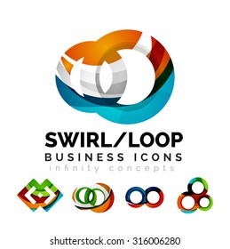 Set Infinity Concepts Loop Logo Designs Stock Vector (Royalty Free ...