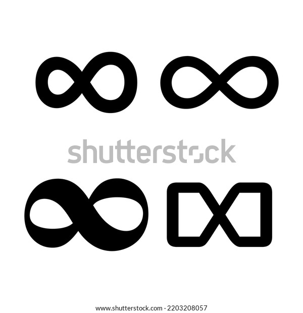 Set Infinity Geometric Icon Mathematical Tattoo Stock Vector (Royalty ...