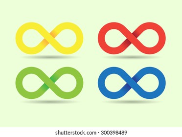 Set Infinity Symbols Illustartion: เวกเตอร์สต็อก (ปลอดค่าลิขสิทธิ์ ...