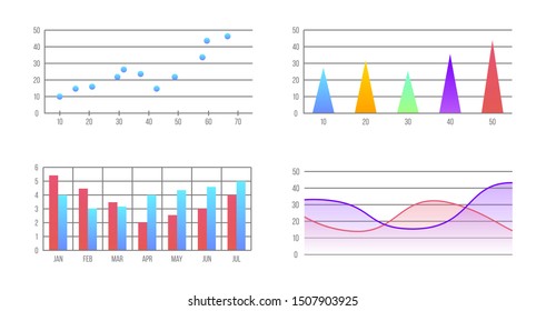 Complex Bar Chart Slide Template Stock Vector (Royalty Free) 458623162 ...