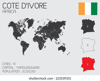 Set Infographic Elements Country Cote Divoire Stock Vector (Royalty ...