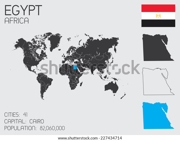 Set Infographic Elements Country Egypt Stock Vector (Royalty Free ...