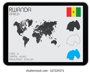 Set Infographic Elements Country Rwanda Stock Vector (Royalty Free ...